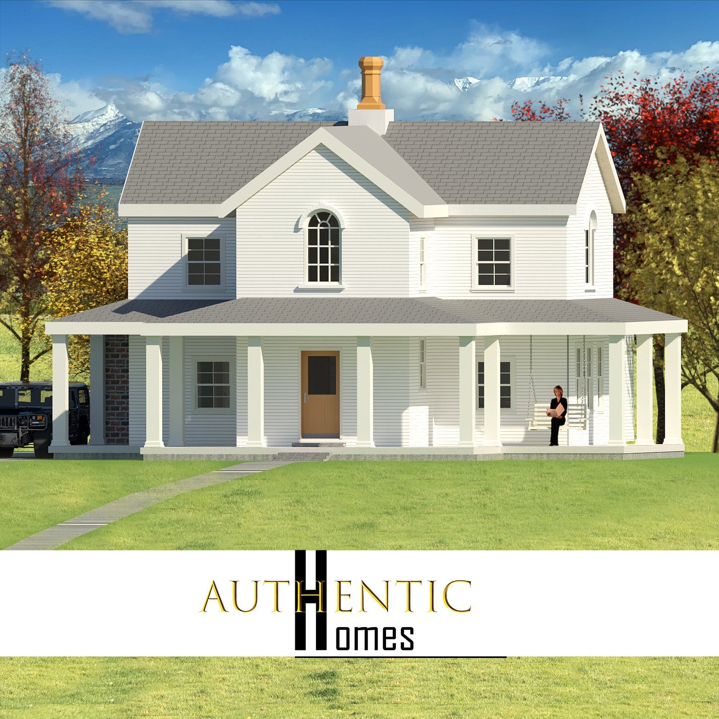 Authentic Homes - FARMHOUSE COLLECTION custom house plans in Utah.