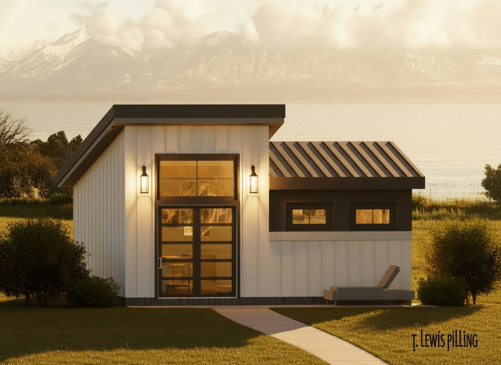Authentic Homes offers easy to build Modern ADU house plan in Utah.