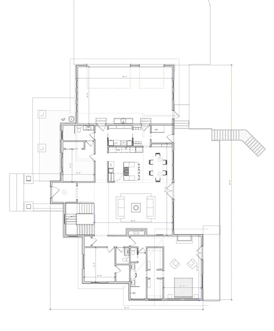 Authentic Homes - Modern house plan with dramatic staircase
