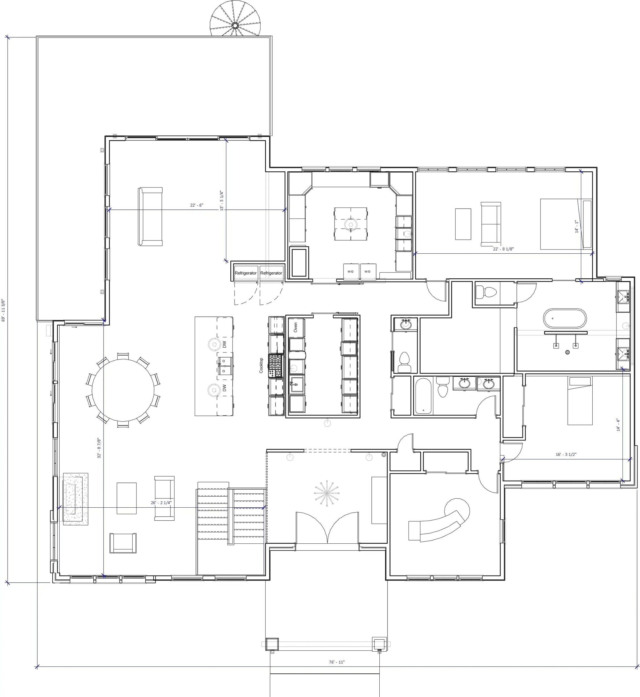 Authentic Homes Utah Builder - Modern house plan dramatic staircase