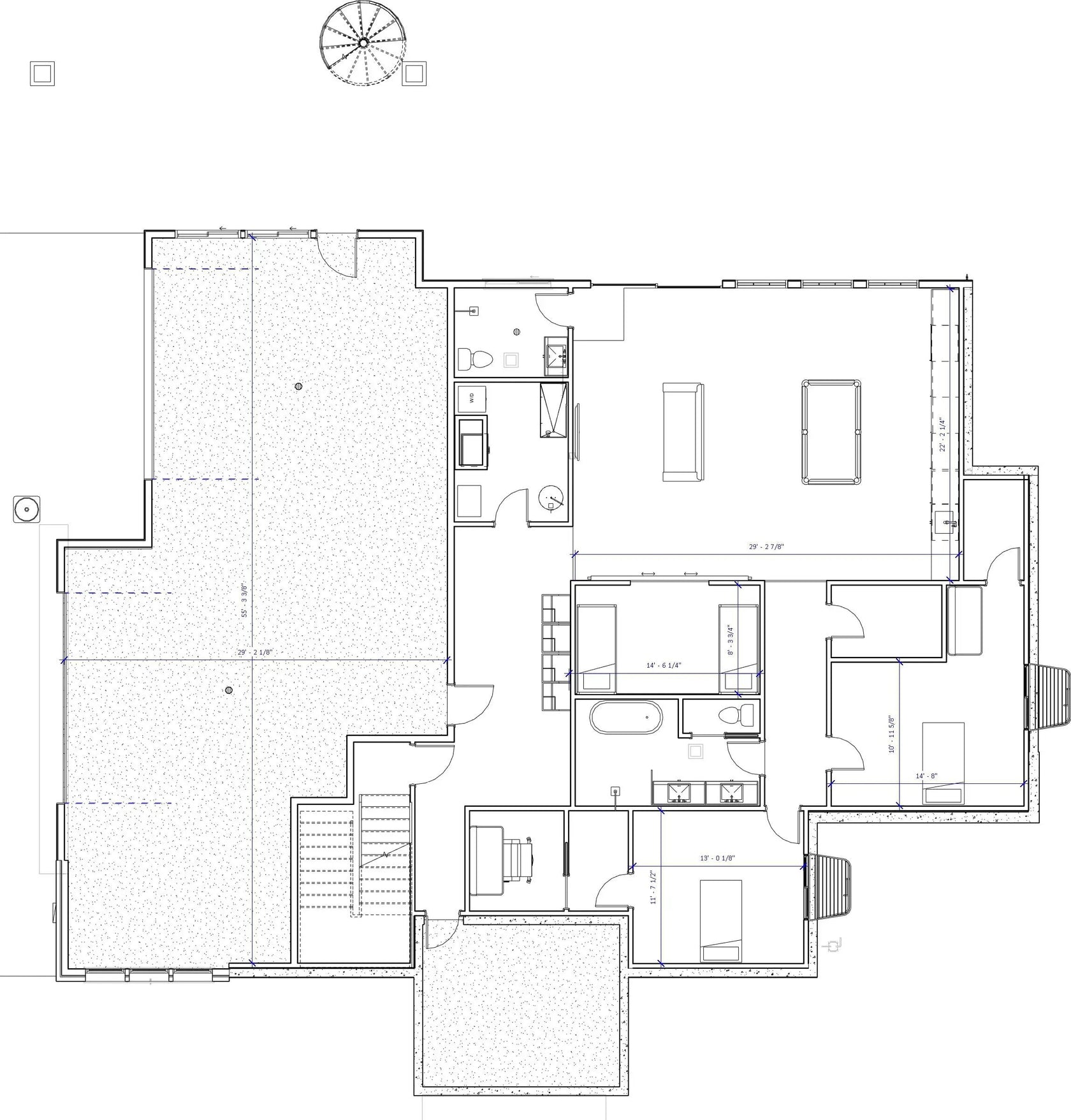 Authentic Homes Utah Builder - Modern house plan dramatic staircase